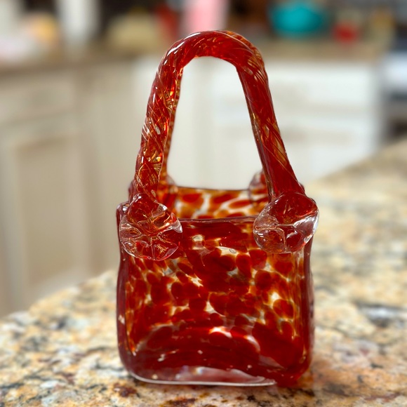 Source Unknown | Accents | Vintage Blown Glass Purse | Poshmark